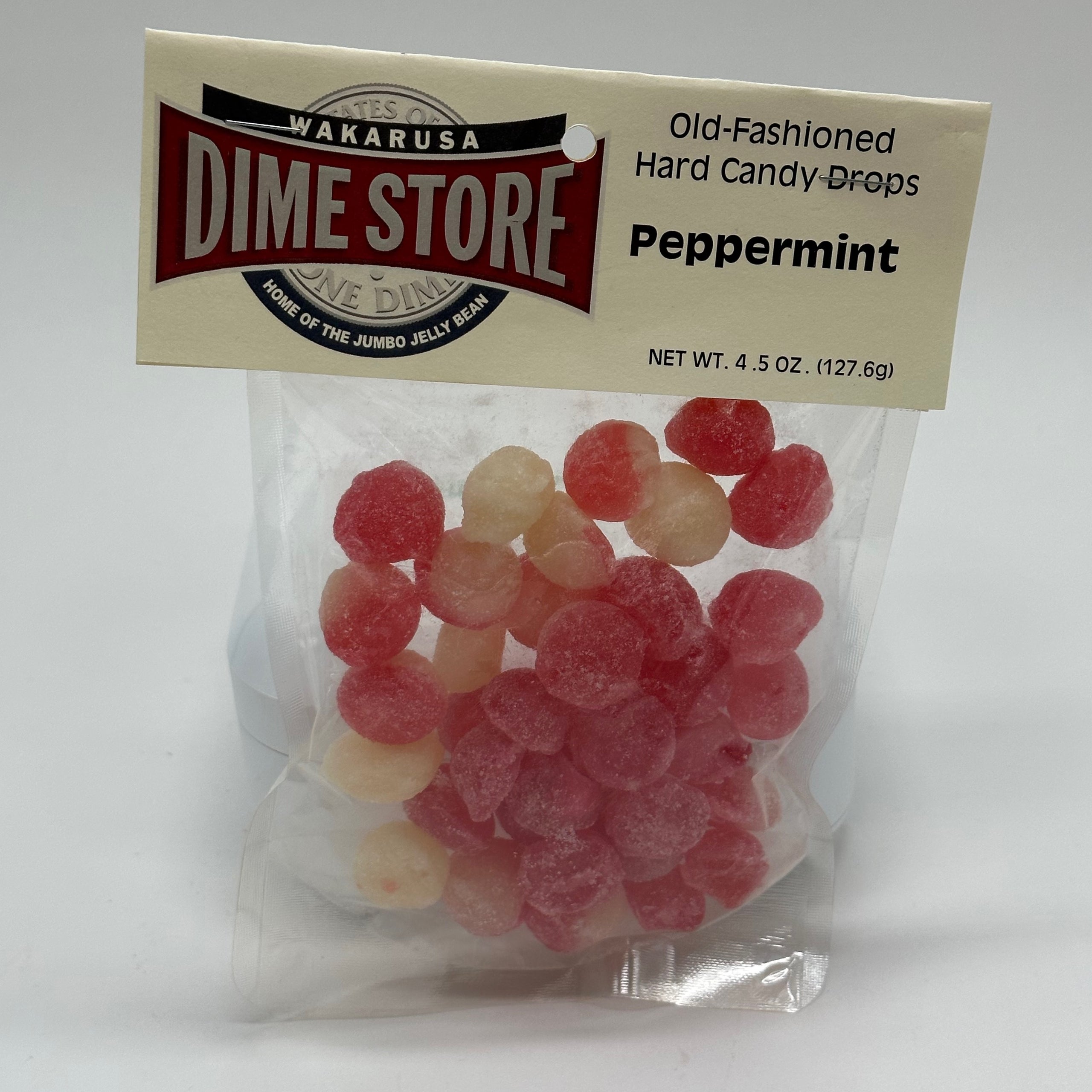 Old Fashioned Hard Candy Drops - Peppermint 4.5 oz | Jumbo Jelly Bean Corp.