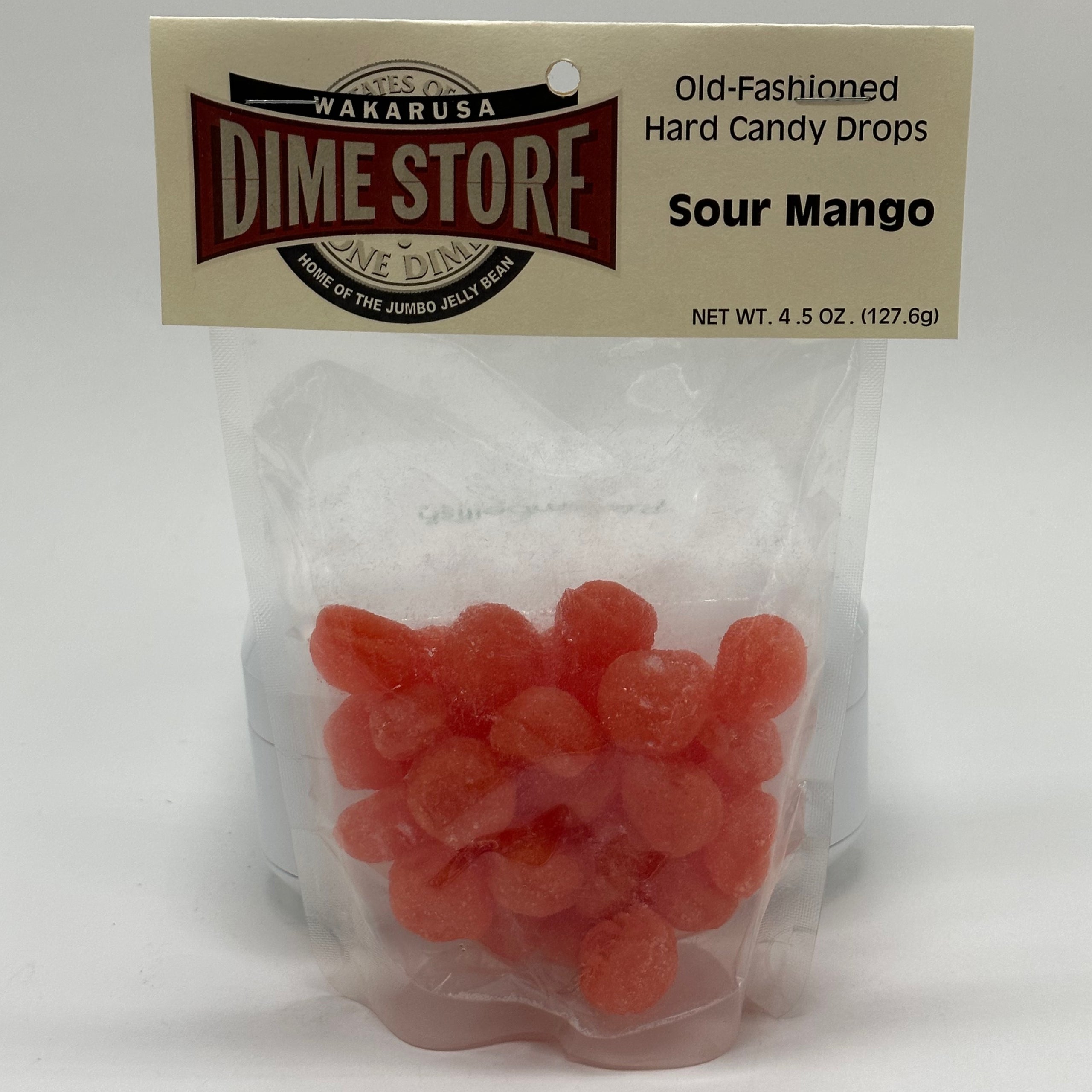 Old Fashioned Hard Candy Drops - Sour Mango 4.5 oz | Jumbo Jelly Bean Corp.