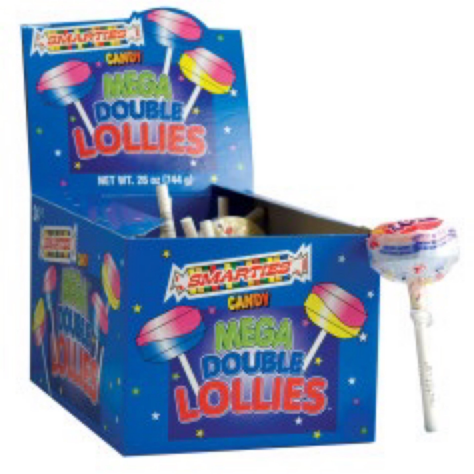 Mega Double Lollies With two colorful, fruity flavors offered in two ...